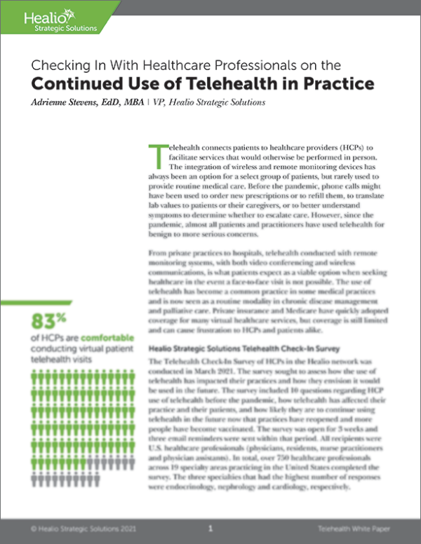 White Paper: Checking In With Healthcare Professionals on the Continued ...